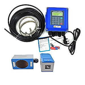 Ultrasonic Flow Meter TUF-2000B Water Ultrasonic Flow Meter TS-2/TM-1/TL-1 Wall Mounted Type Protocol Optional SD Card Storage Liquid Flowmeter Sensor Transducer Accessories(Color:Host Plus TL-