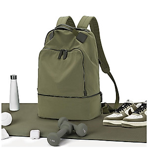 VENATIN Gym Backpack for Women Waterproof Small Gym Bag With Shoe Compartment Sports Essentials Backpack with Wet Dry Pocket,Green…