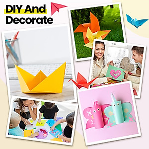 Yeaqee 500 Sheets Colored Construction Paper Bulk 8.5 x 11'' and 12 x 18'' Construction Paper Lightweight Art School Supplies Colorful Craft Paper for Kids Adults Arts and Crafts (70 GSM)