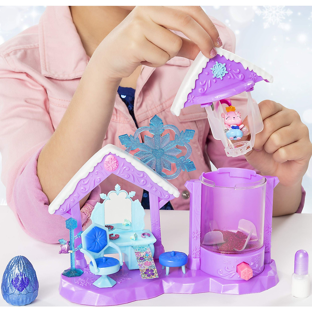 Hatchimals CollEGGtibles, Glitter Salon Playset with 2 Exclusive, for Kids Aged 5 and Up