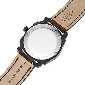 Fossil Men's Machine Quartz Stainless Steel Chronograph Watch and Bracelet Set, Color: Black, Dark Brown (Model: FS5251SET)
