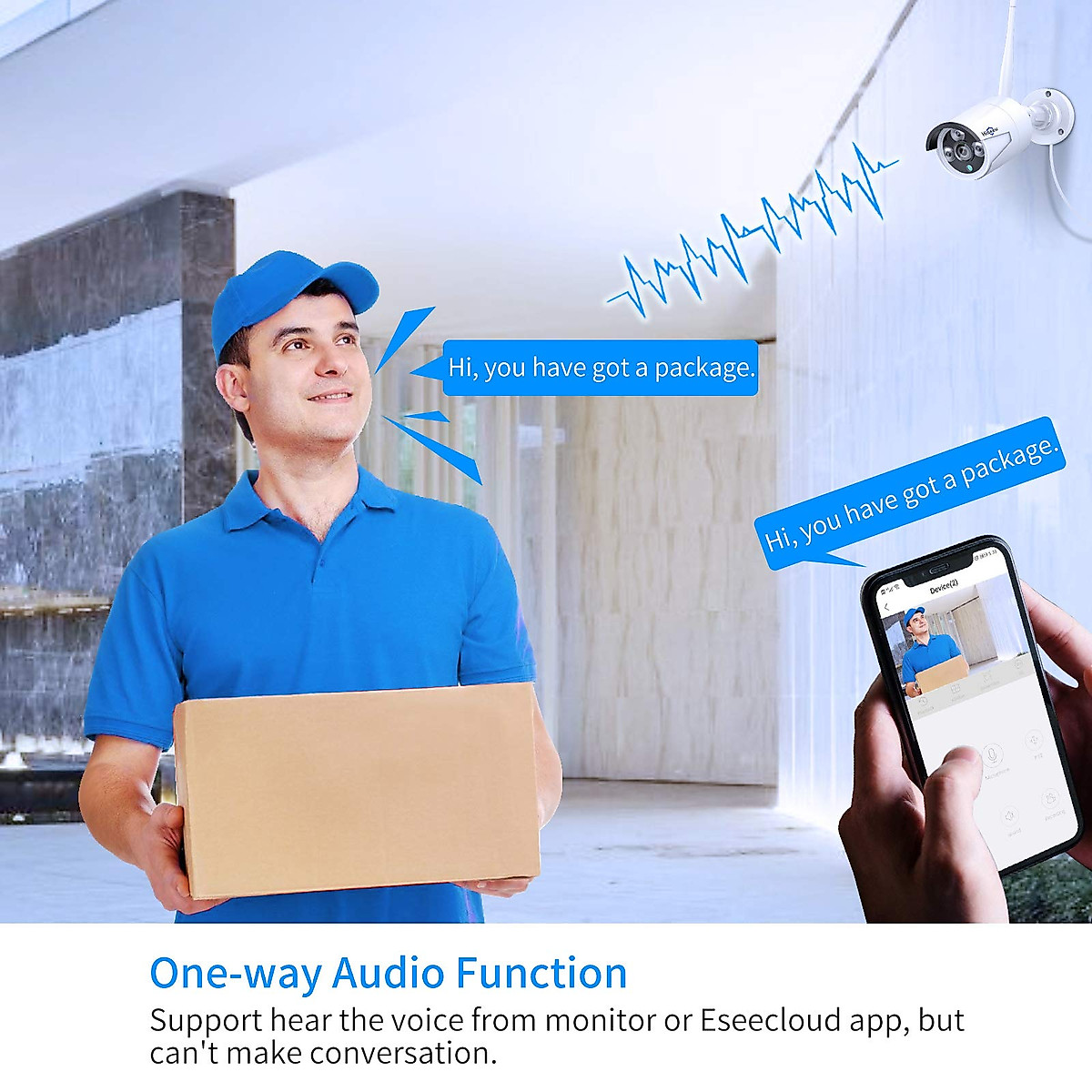 Hiseeu 2K Wireless Security Camera System, 10CH NVR Kit,8Pcs 3MP WiFi Surveillance Cameras for Home Indoor/Outdoor Use,Night Vision,Waterproof, Motion Detection, 3TB Hard Drive and DC Power Included