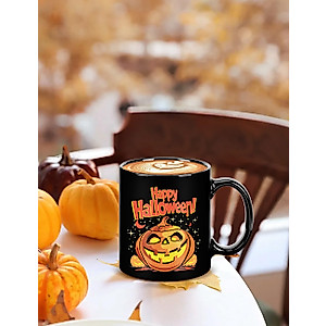 Cessfle Halloween Pumpkin Color Changing Mug, 11oz Halloween Heat Changing Coffee Mugs, Funny Halloween Mugs, Halloween Gifts For Kids Adult