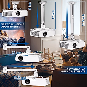 DAWASAPAT Adjustable Projector Ceiling/Wall Mount - Universal Bracket for Projector Mounting