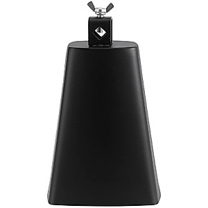 MANCHAP 2 Pack 8 Inch Cow Bell with Stick, Cowbells Noise Makers with Handle, Metal Cowbell for Drum Set, Sports, Home, Farm, Black