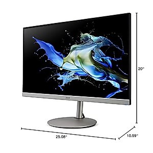 Acer CB282K smiiprx 28" UHD 4K (3840 x 2160) IPS Zero Frame Home Office RADEON FreeSync Monitor, 4ms, 90% DCI-P3, Height Adjustable Stand with Tilt & Pivot (Display Port, 2 x HDMI),Black