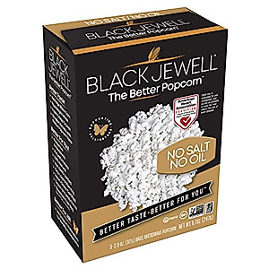 Black Jewell Gourmet Popcorn, Healthy Popcorn Snack, No Salt No Oil, 8.7 Ounces (Pack of 6)