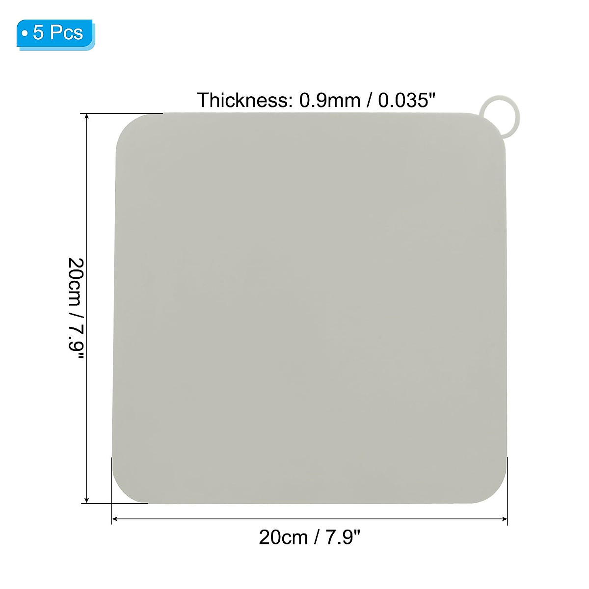 PATIKIL Silicone Floor Drain Anti-Odor Mat, 5Pcs Shower Drain Stopper Square Silicone Floor Drain Cover for Kitchen Bathroom, Grey