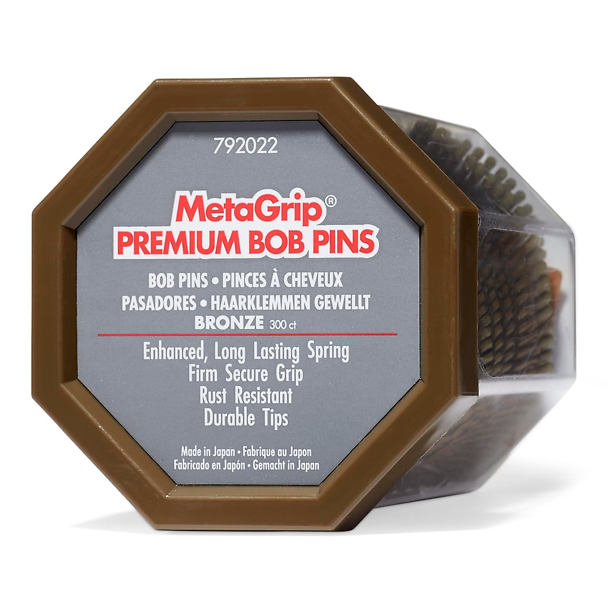 MetaGrip Bronze Premium Bobby Pins, 300 Count