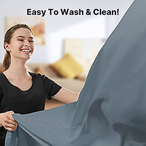 Marsail Queen Size Sheets Set 4pcs Extra Soft Cooling Bed Sheets Fine Brushed Microfiber Polyester Luxury Bedding Sheets Up to 16" Deep Pocket Light Grey