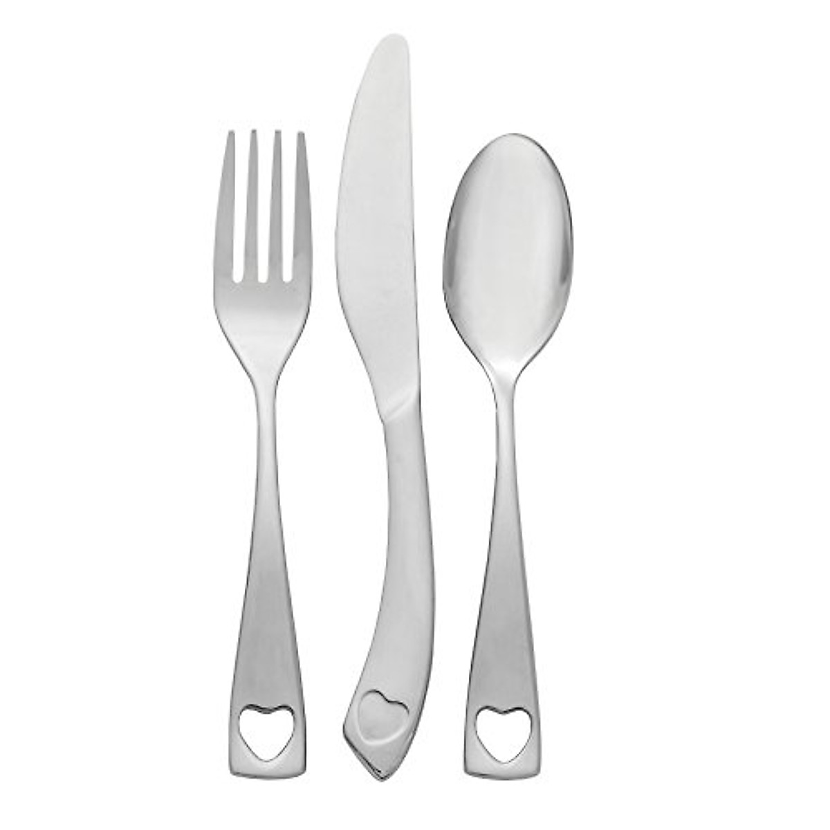 Oneida Little Love 6 Piece Fine Flatware Progress 18/10 Stainless Steel, Silverware Set
