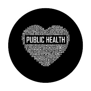 Public Health Heart Gift Healthcare Worker Epidemiologist PopSockets PopGrip: Swappable Grip for Phones & Tablets