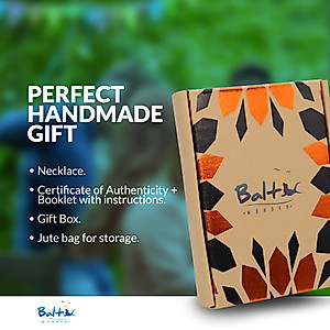 Baltic Wonder Baltic Amber Necklace (Baroque Honey) Unisex - 100% Certified Authentic Baltic.