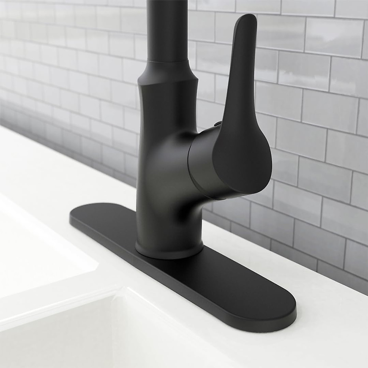 Belanger FUS78CMB Single Handle Pull-Down Kitchen Faucet, Matte Black