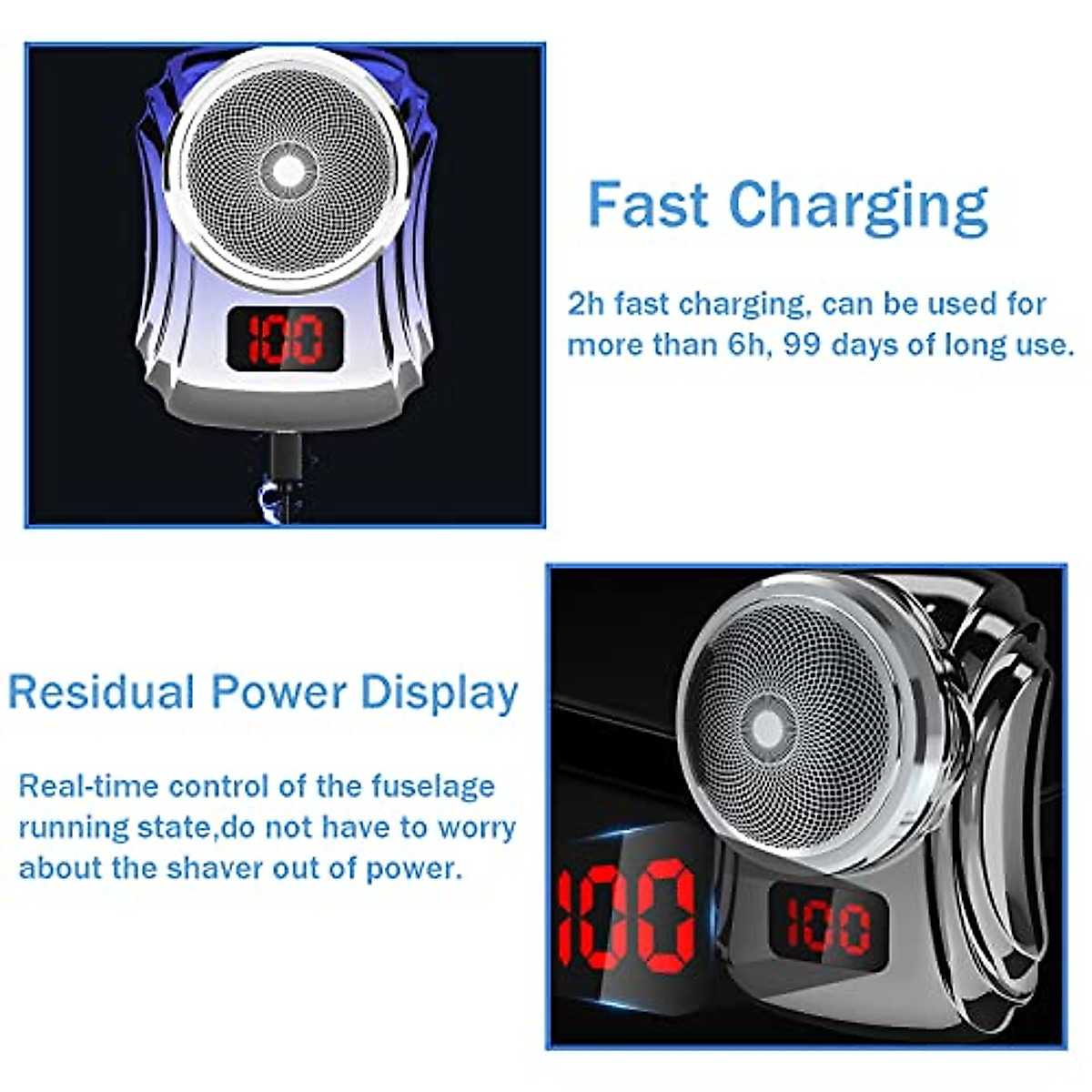 Mini Electric Shaver, Portable Electric Shavers for Men, Rechargeable Electric Razor for Men, Pocket Size Portable Shaver Wet and Dry, Easy One-Button Use, Suitable for Home, Travel, Car, and Gifts