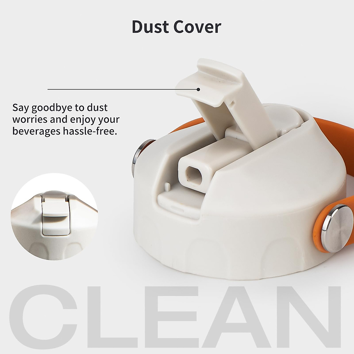 BLACKUBE 32oz Insulated Water Bottle with Straw Lid, Stainless Steel Water Bottles Keeps Hot and Cold for School, Fitness, Outdoor and Camping-Blue