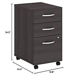Bush Business Furniture Studio C File Cabinet, Storm Gray