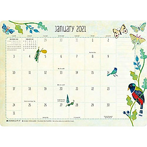 Geninne Zlatkis 2021 Desk Pad Calendar (17-Month Aug 2020 - Dec 2021, 18.75" x 13.5")