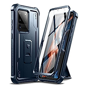 Dexnor Full Body Case for Samsung Galaxy S20 Ultra/6.9 inches, [Built in Screen Protector and Kickstand] Heavy Duty Military Grade Protection Shockproof Protective Cover for Galaxy S20 Ultra,Navy Blue