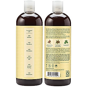 SheaMoisture Jamaican Black Castor Oil Strengthen & Restore Shampoo, Shea Butter, Peppermint & Apple Cider Vinegar, Sulfate Free, Chemically Processed Hair, Family Size (2 Pack -16 Fl Oz Ea)