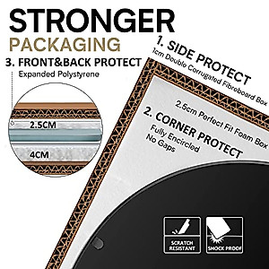 HOWOFURN Wall Mounted Mirror, 20’’x30’’ Oval Bathroom Mirror, Black Vanity Wall Mirror w/ Stainless Steel Metal Frame & Pre-Set Hooks for Vertical & Horizontal Hang, Ideal for Bedroom, Bathroom