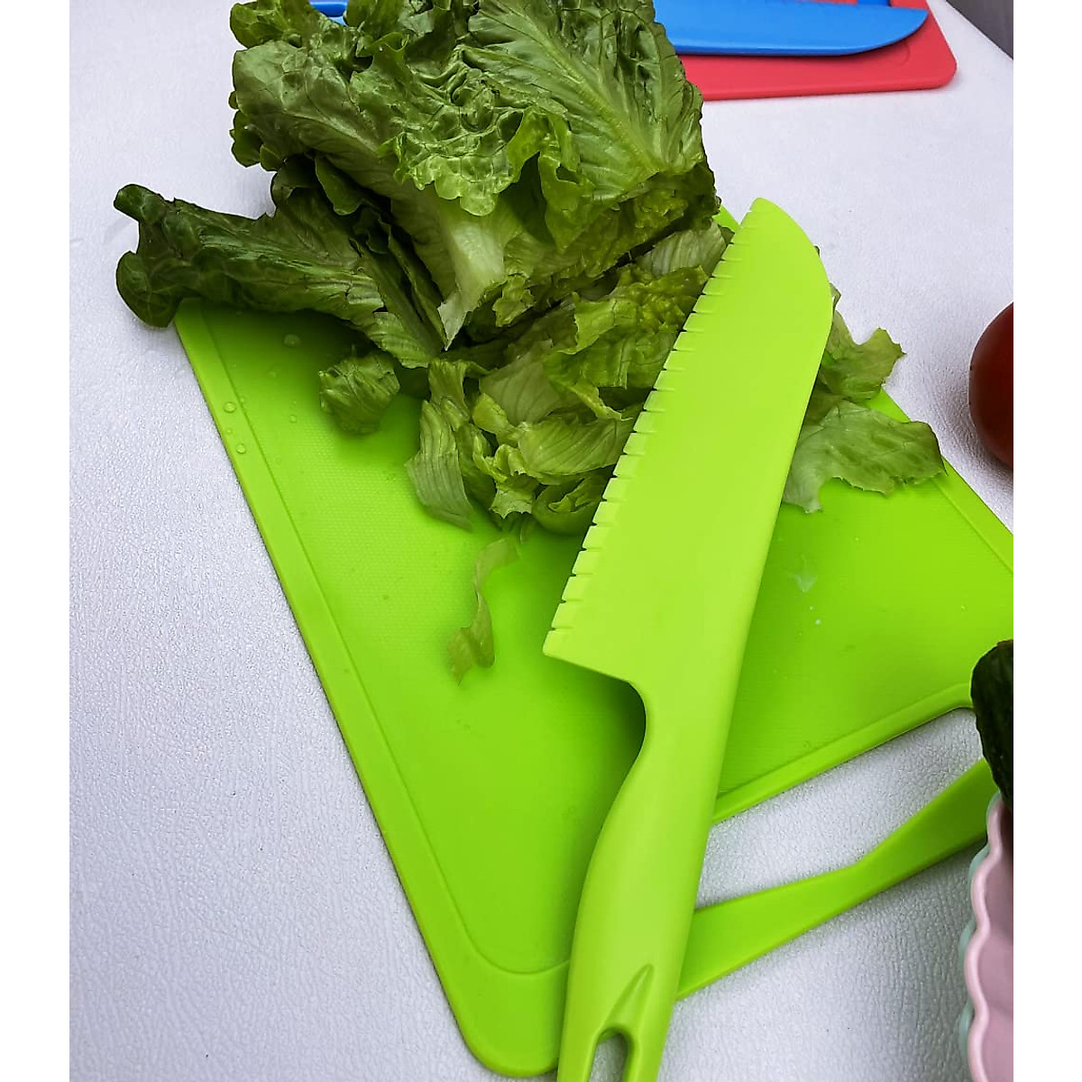 Jawbush Salad Utensils, Includes Professional Lettuce Knife to Prevent Browning and 3 in 1 Egg Slicer with Stainless Steel Blades
