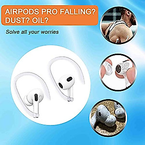 Ear Hooks for AirPods 3, 3 Pairs Professional Anti-Drop Silicone Earbuds Tips Hook Compatible with Apple AirPods 1 & 2 & 3 and AirPods Pro (2W1B)