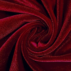 Princess Cranberry Polyester Spandex Stretch Velvet Fabric by The Yard for Tops, Dresses, Skirts, Dance Wear, Costumes, Crafts - 10001