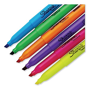 SHARPIE Pocket Style Highlighters, Chisel Tip, Assorted Colors, 24 Count