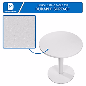 DANMIN 23.5" Round Tabletop - Sit to Stand, Height Adjustable Table/Desk from 25.5" to 40.5" - Perfect for Home Office or School Parties & Events