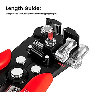 KAIWEETS Self Adjusting Wire Stripper - 3 in 1 Heavy Duty Automatic Wire Stripping Tool | 10-24 AWG Wire Cutter for Electrical Cable Cutting, Crimping Tool