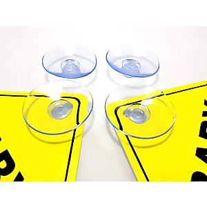 Kapel Baby on Board Sign with 4 Big Suction Cups. Thicker, Heat Resistant, Perfect in All Weathers