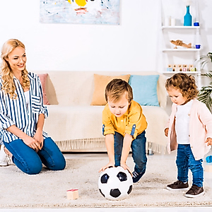 ZOOJOY Size 3 Soccer Ball for Kids, Classic Color Toddler Boys & Girls Soccer Ball with Pump, Outdoor Sports & Play Ball Toys & Gifts for Baby Ages 2 3 4 5 6 7 8