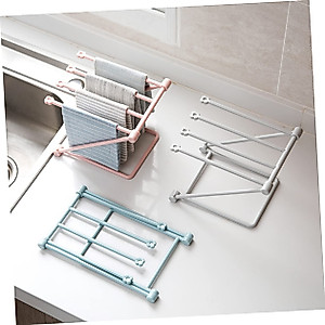 3pcs Cup Rack Vertical Towel Rack Foldable Towel Holder Kitchen Cloth Rack