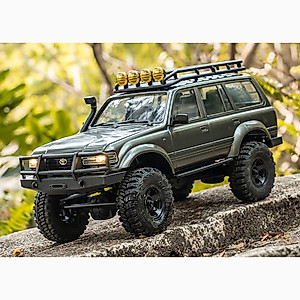 Fms FCX18 1/18 Land Cruiser RC Rock Crawler Scale Katana Toyota RC Car 2.4Ghz 4WD Off-Road Waterproof RC Trucks Vehicle RTR All Terrains Hobby Grade Climbing Car for Boys Adults