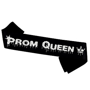 Halloween Prom Queen Sash - Halloween Bloody Sash Zombie Prom Queen Sash Belt - Corpse Cosplay Spooky Queen Zombie Prom Sash for Halloween Day of The Dead Party Decorations