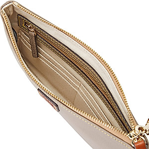 Dooney & Bourke Handbag, Pebble Grain Large Wristlet - Brown