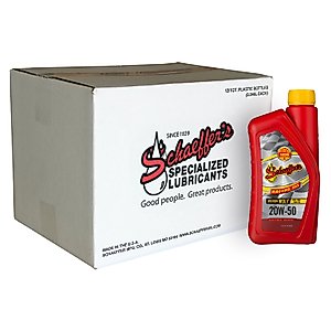 Schaeffer Manufacturing Co. 0191-012 Micron Moly Racing Engine Oil 20W-50, 1-Quart Bottle (Pack of 12)