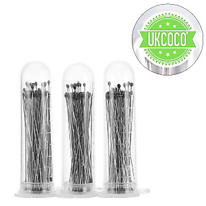 UKCOCO 300 Pcs Stainless Steel Insect Pins,Entomology Pins Needles Insect Specimen Pins for School Lab Entomology Butterfly Collectors (Size 0 1 2,100 Each)
