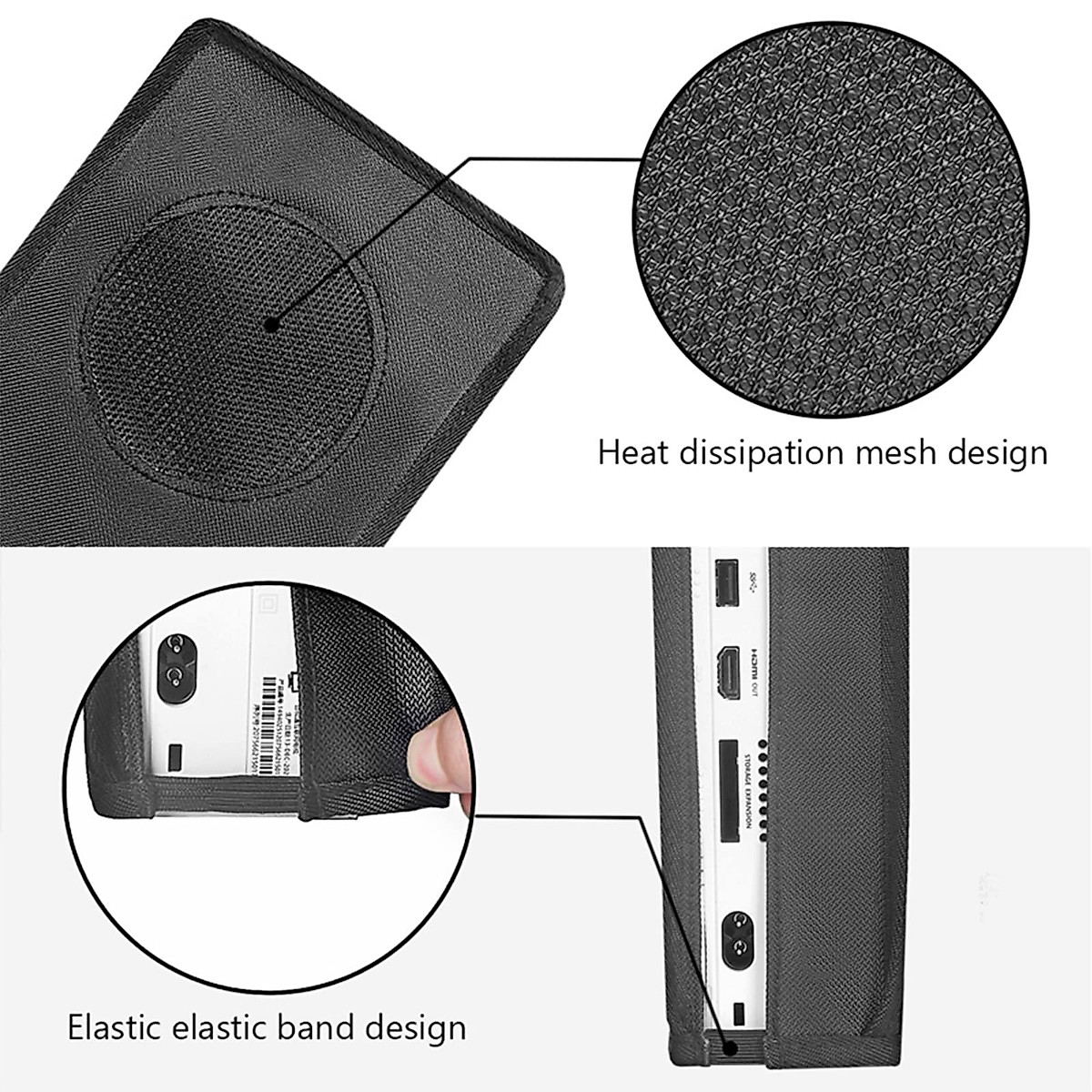 PALUMMA Dust Cover for Xbox Series S Console, Nylon Anti Scratch Waterproof Dust Proof Cover Sleeve for Xbox Series S Console, Precision Cut Easy Access Cable Port(Black)