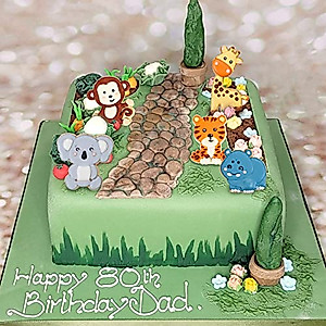 Flycalf Animal Cookie Cutter Giraffe with Plunger Stamps Jungle Cake Decoration for DIY Biscuit Cutter Baking PLA Cutter Molds for Party 3" Kitchen Supplies