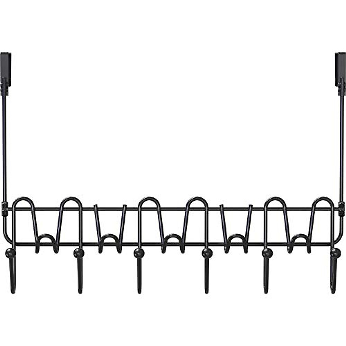 Deco Brothers Supreme Over The Door 11 Hook Organizer Rack, Black