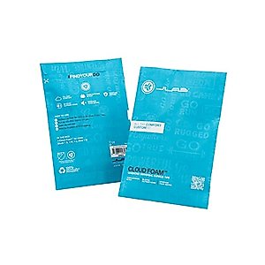 JLab Cloud Foam Mnemonic Earbud Tips | 4 Pairs of Custom Fit Universal Tips | Memory Cloud Foam | Black/Blue