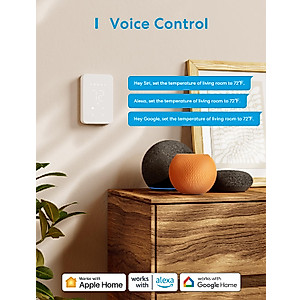 Meross Smart Thermostat for Electric Baseboard & Smart Wi-Fi Temperature Controller Thermostat 15A, Works with Apple Home, Alexa, Google Home, SmartTings with Voice& Remote Control, Power Monitor