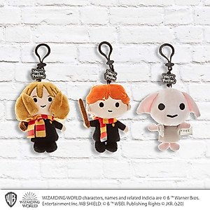 Plush Harry Potter Keychains Set – 3 Washable, Polyester Figures Including Hermione, Ron & Dobby – Harry Potter Gifts, Accessories, Collectibles, Party Favors, Merch by PMI, 4.5 In.