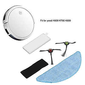 Robot Cleaner Rag Filter Set Main Brush Side Brushes Cleaning Cloth Mop Cloth Rags for Yeedi K600 K700 K680