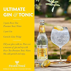 Fever Tree Indian Tonic Water - Premium Quality Mixer - Refreshing Beverage for Cocktails & Mocktails. Naturally Sourced Ingredients, No Artificial Sweeteners or Colors - 500 ML Bottles - Pack of 8