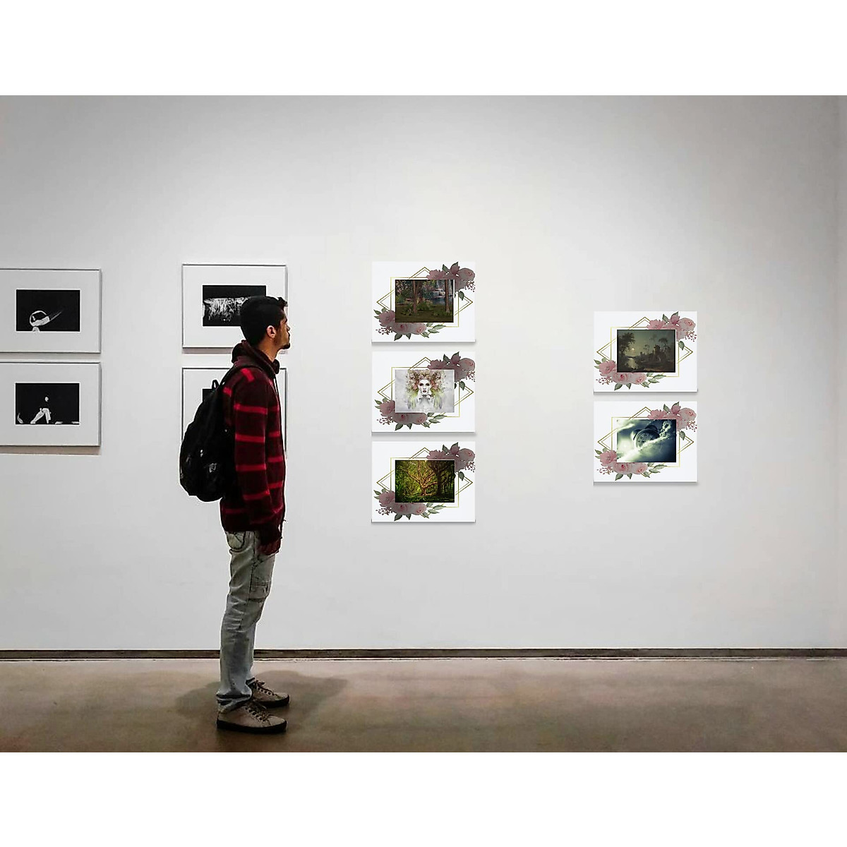 Frame Amo 8x10 White Mat for Picture Frame, Bevel Cut 3.5x5.5 Opening for 4x6 Photo, White Core, 10-Pack