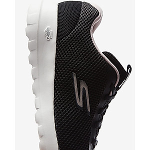 Skechers Women's GO Walk Joy Bungee with Color POP Sneaker, Black/Pink, 8