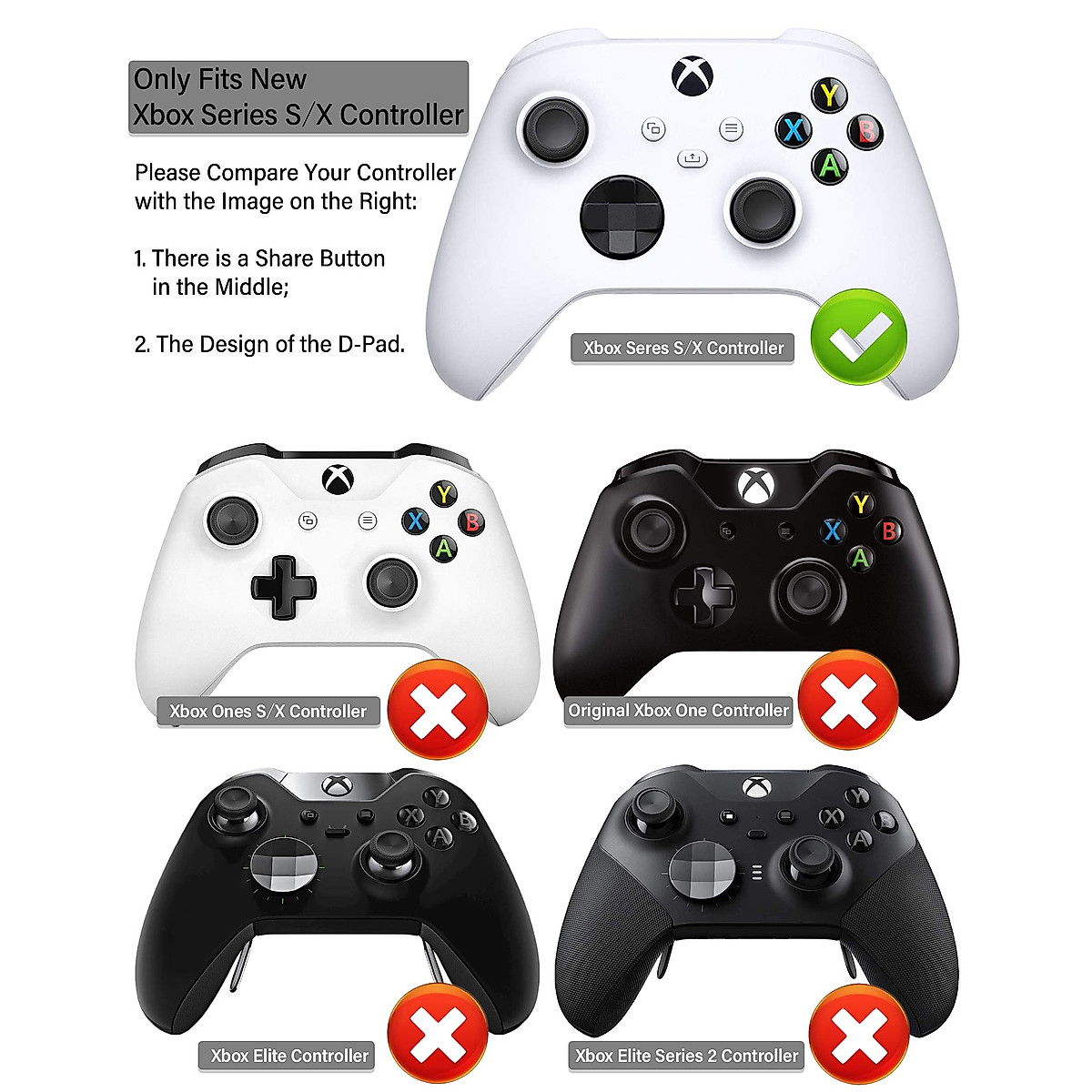 YoRHa Laser Carving Silicone Skin for Xbox One S/X Controller x 1(Skulls Blue) with Exclusive Thumb Grips x 8